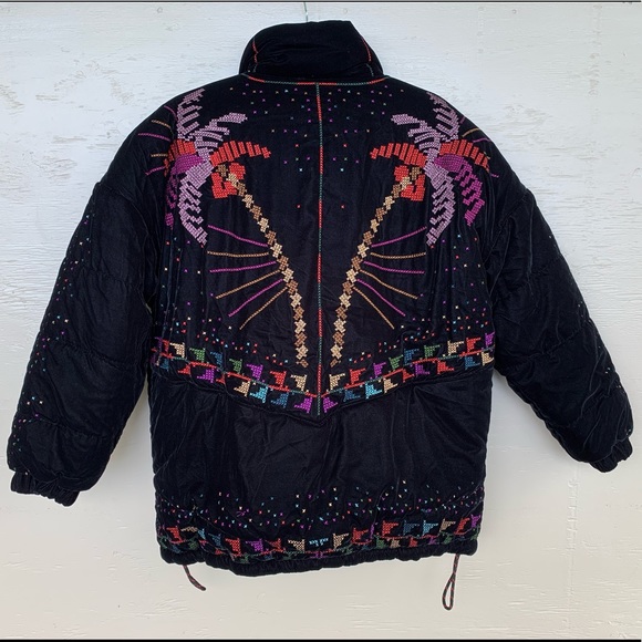 FARM Rio | Jackets & Coats | Farm Rio Embroidered Reversible Puffer ...